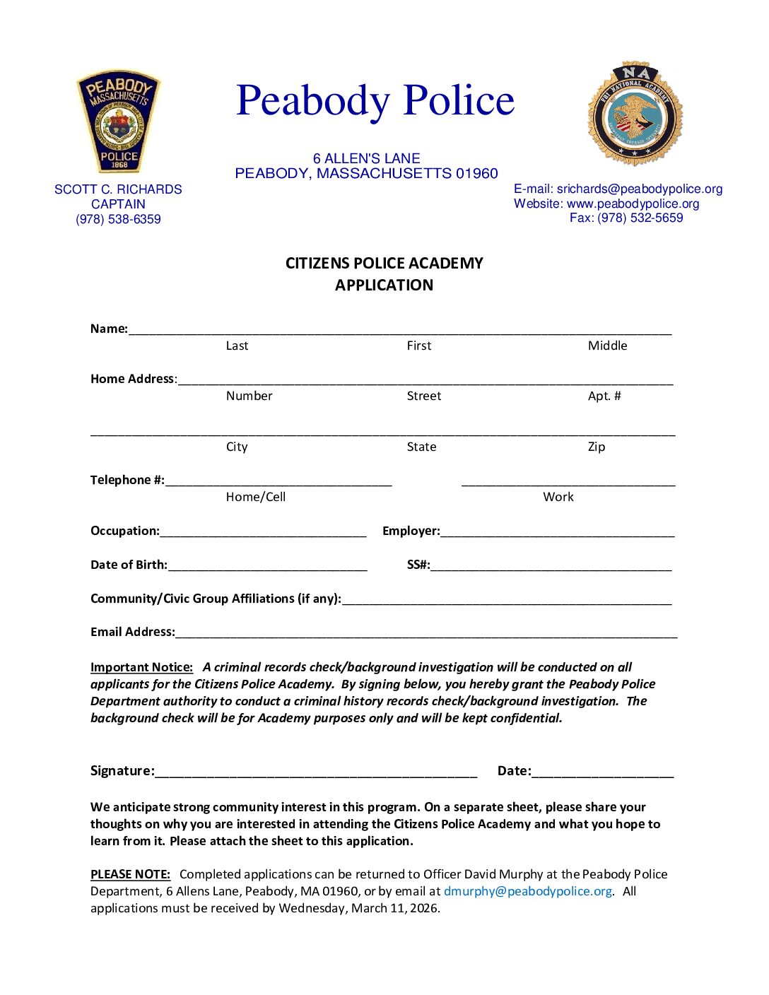 Citizen-Academy-Application - Peabody Police Department